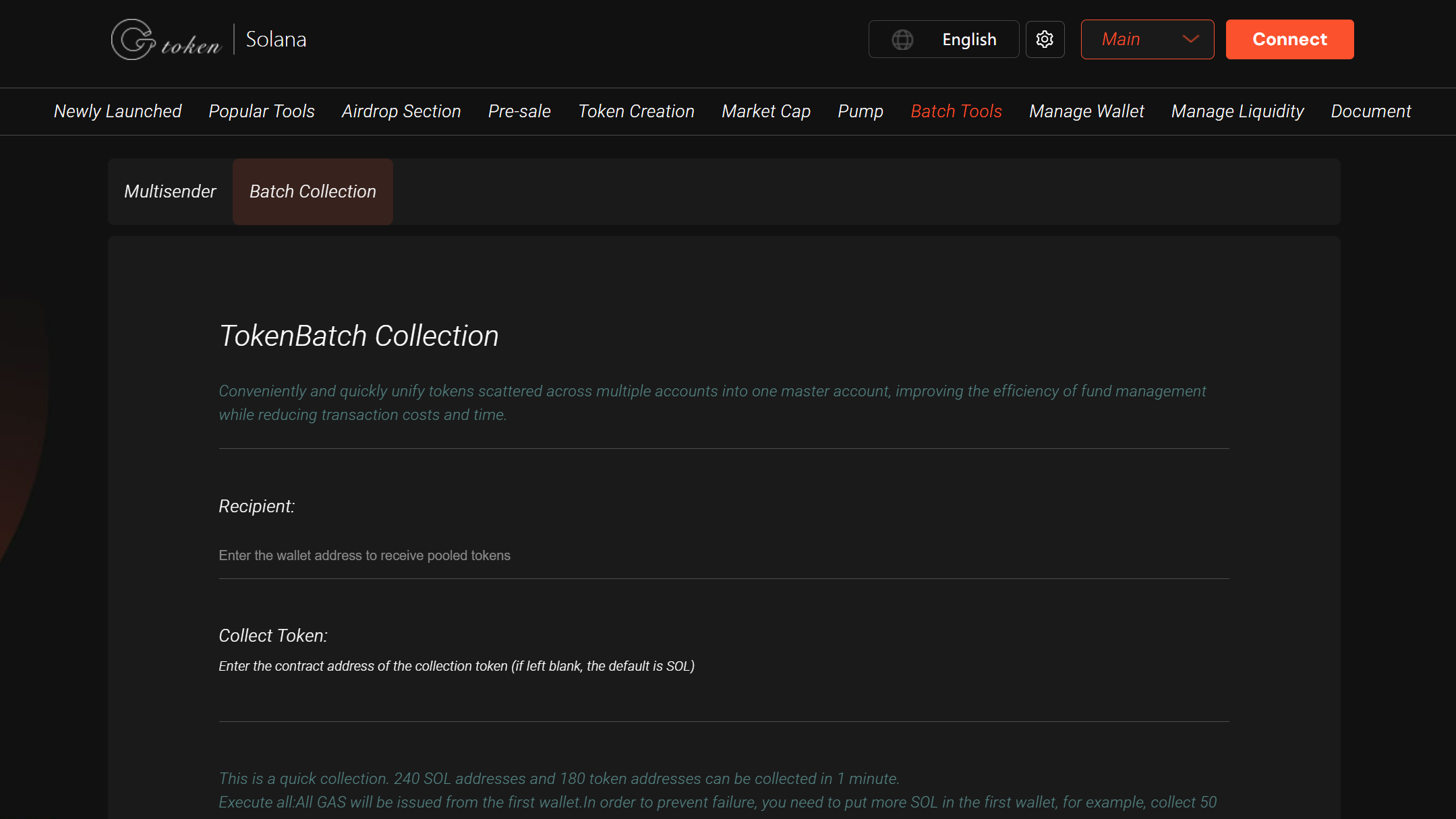 TOKEN Batch Collection, Solana Batch Collection Tool_Solana Tutorial ...